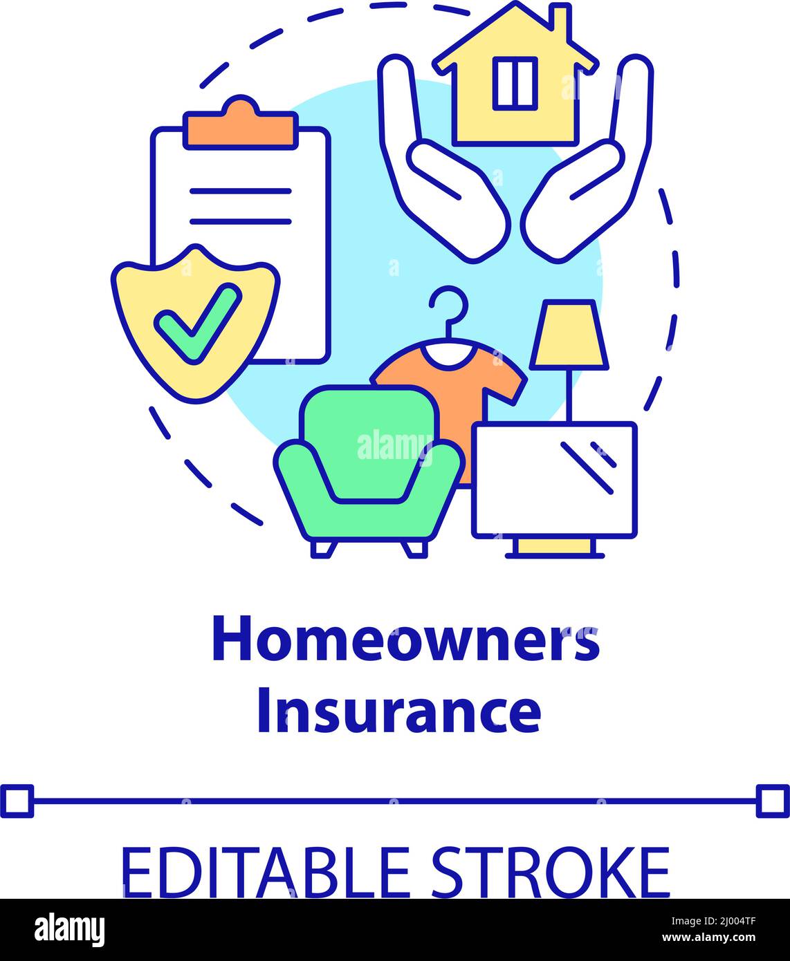Homeowners insurance concept icon Stock Vector Image & Art - Alamy