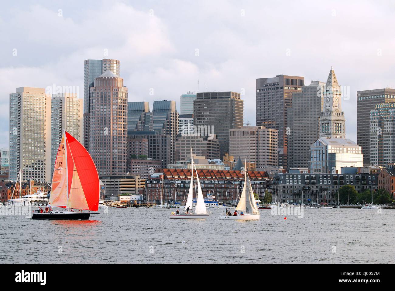 Sailing in Boston Harbor Stock Photo - Alamy