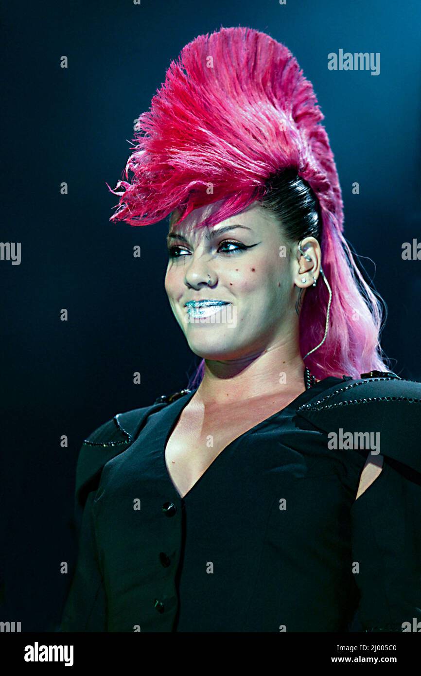 The American singer Pink Stock Photo - Alamy