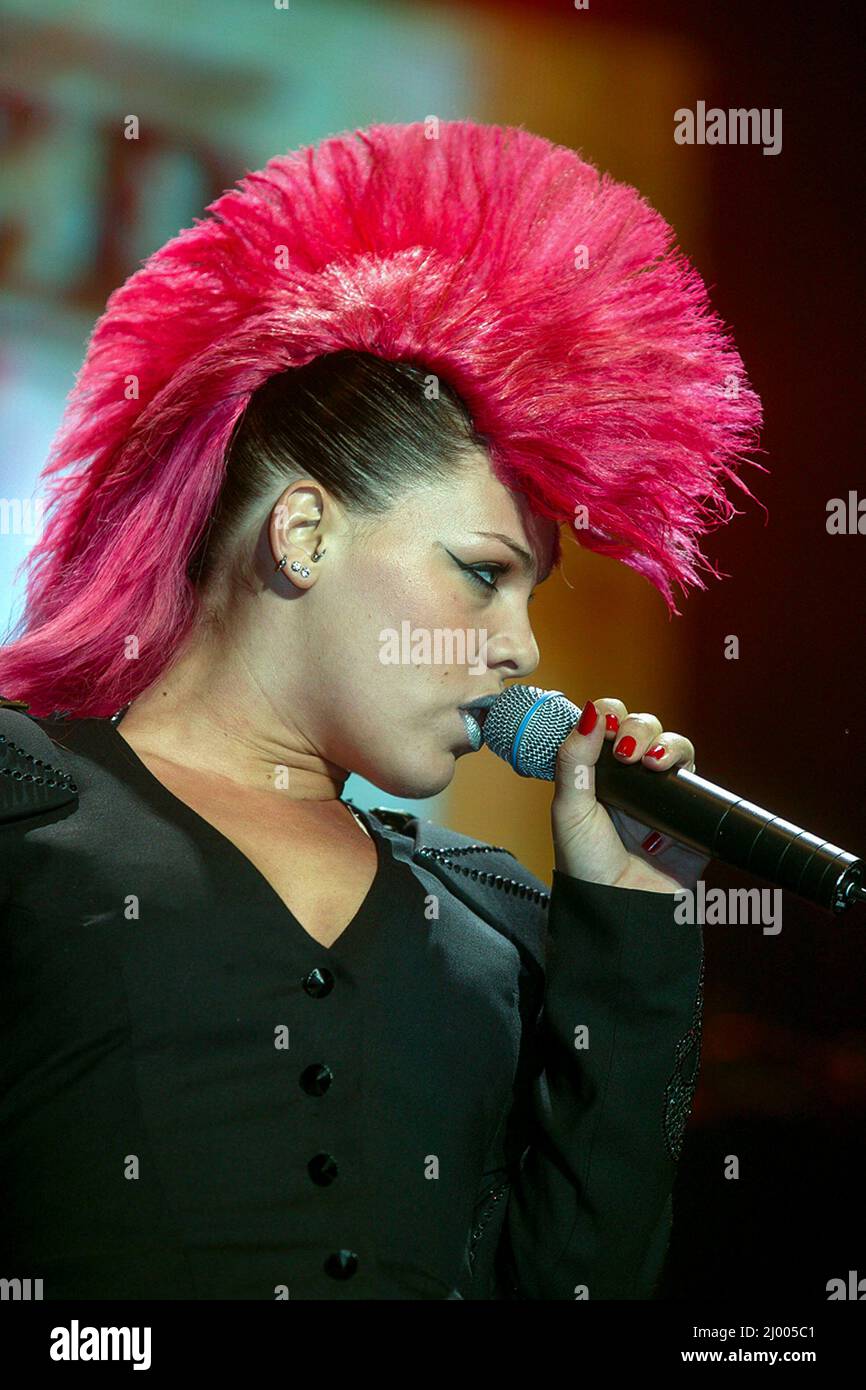 The American singer Pink Stock Photo - Alamy