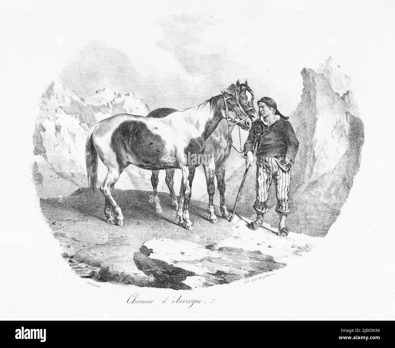 Chevaux d'Auvergne. Théodore Gericault (France, Rouen, 1791-1824 ...