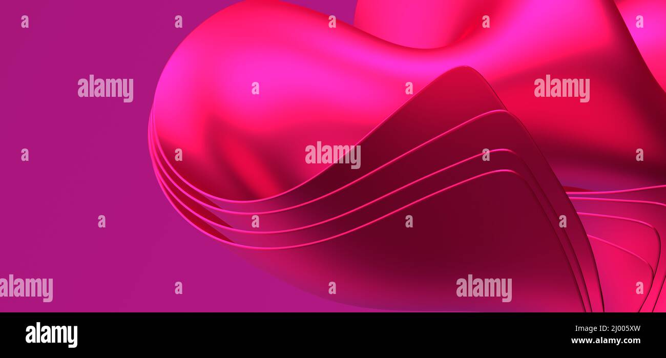 Digital render of a pink wave design on a pink background Stock Photo ...