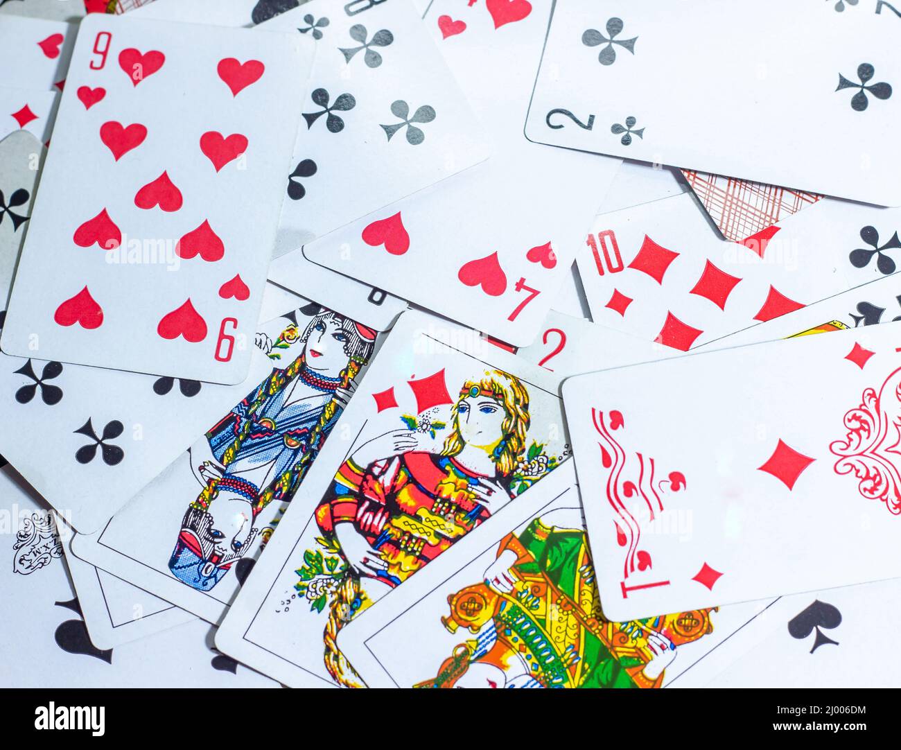 Closeup of Playing cards background Stock Photo - Alamy