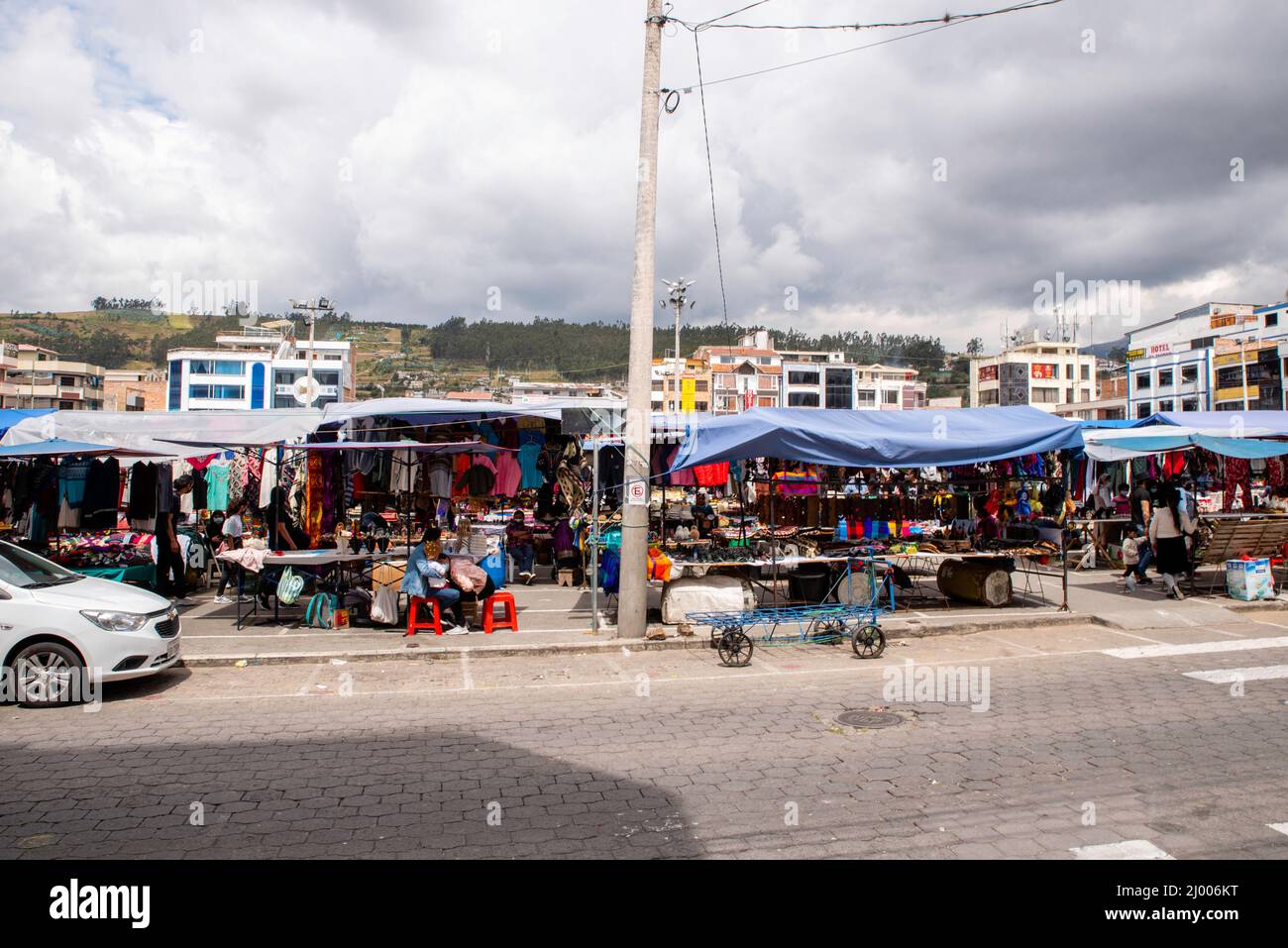 Tourist market in Otavalo, Ecuador Stock Photo - Alamy