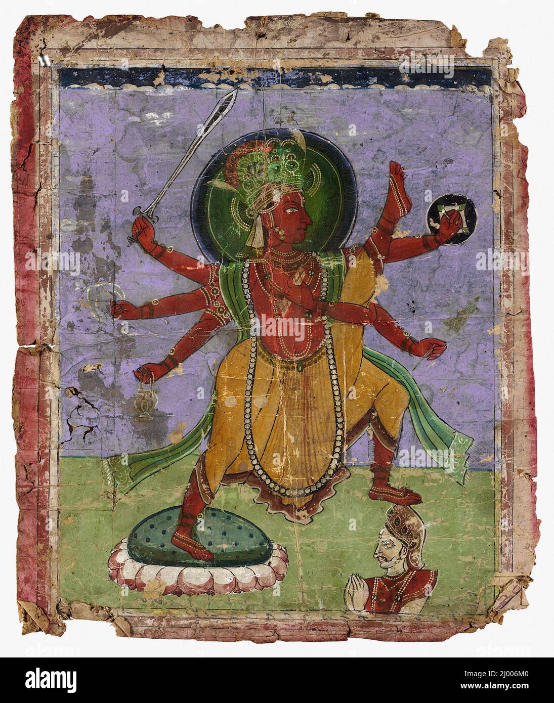 Dwarf Incarnation of Vishnu (Trivikrama). Nepal, 19th century. Drawings ...