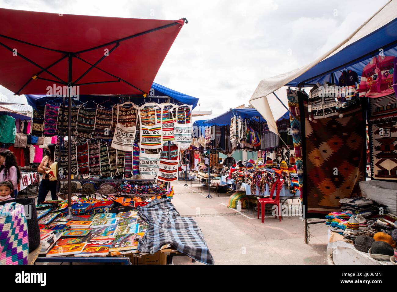 Tourist market in Otavalo, Ecuador Stock Photo - Alamy