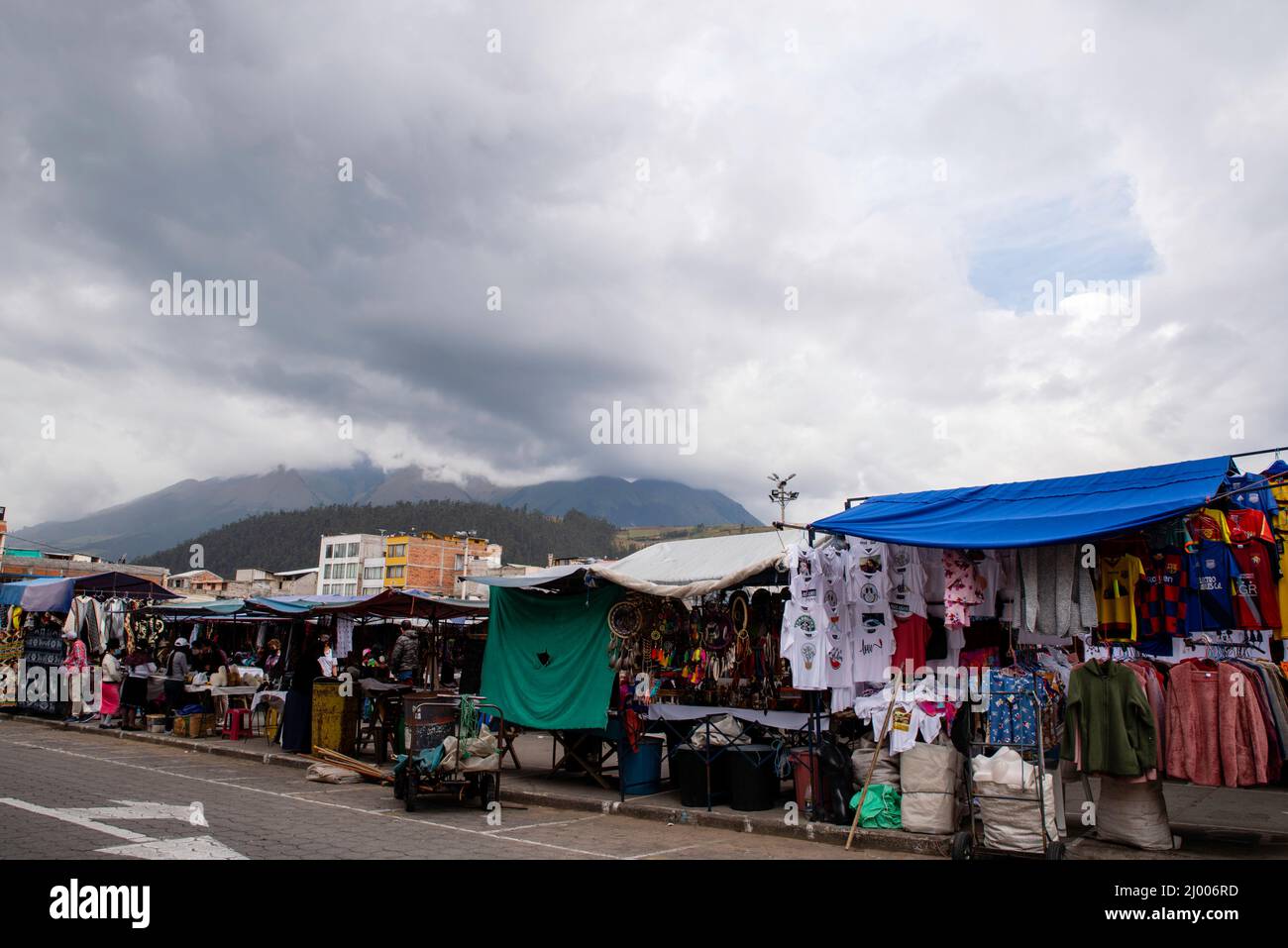 Tourist market in Otavalo, Ecuador Stock Photo - Alamy
