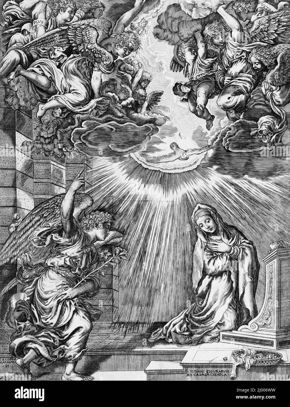 The Annunciation. Giovanni Jacopo Caraglio (Italy, Verona or Parma ...