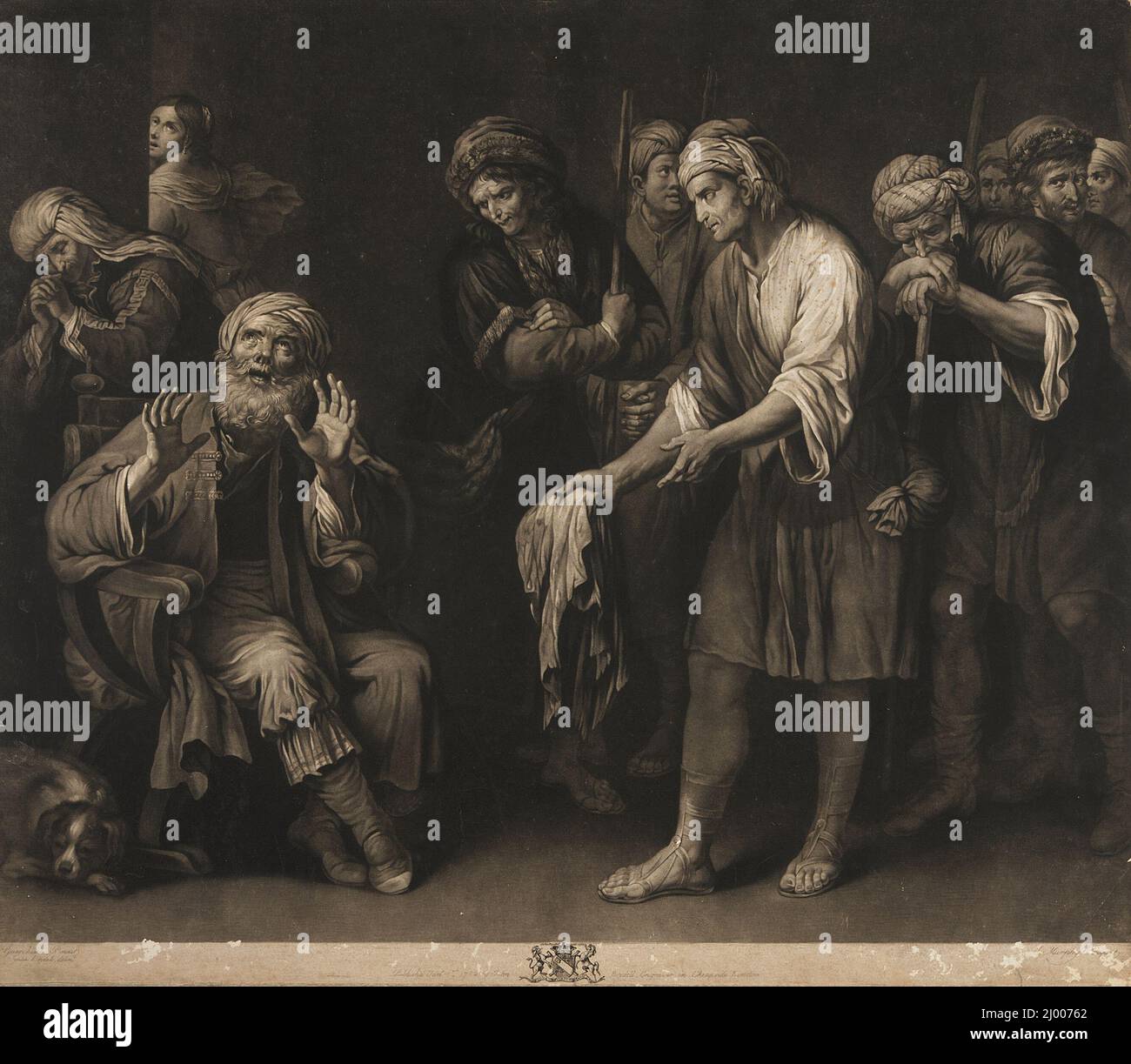 Joseph's Bloody Coat is Shown to Jacob. John Boydell (England ...