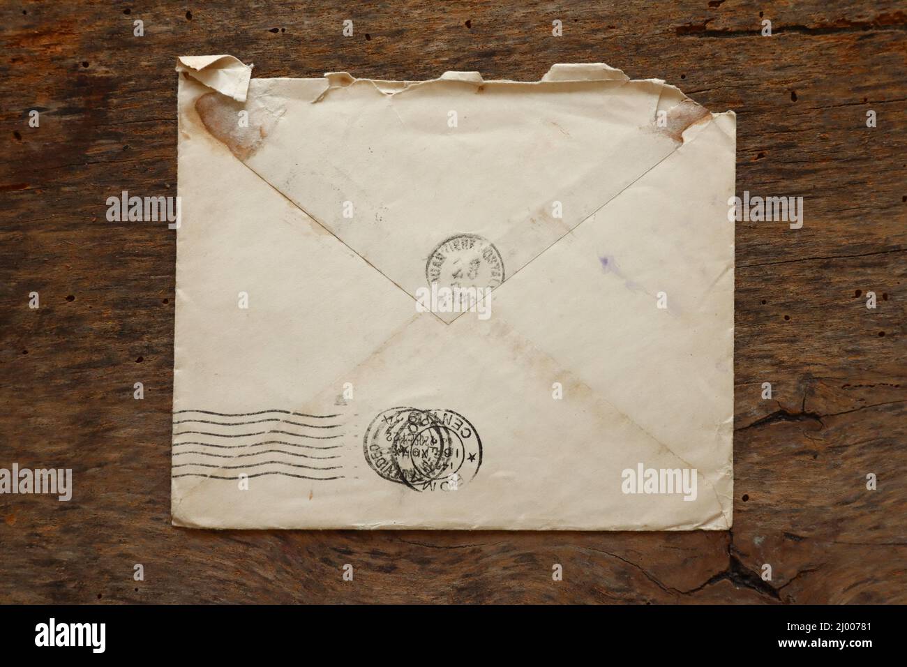 Old Envelope on a original 1800s wooden background Stock Photo - Alamy