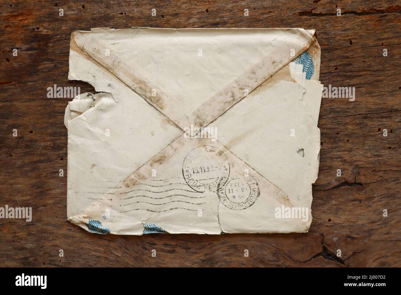 Old Envelope on a original 1800s wooden background Stock Photo - Alamy