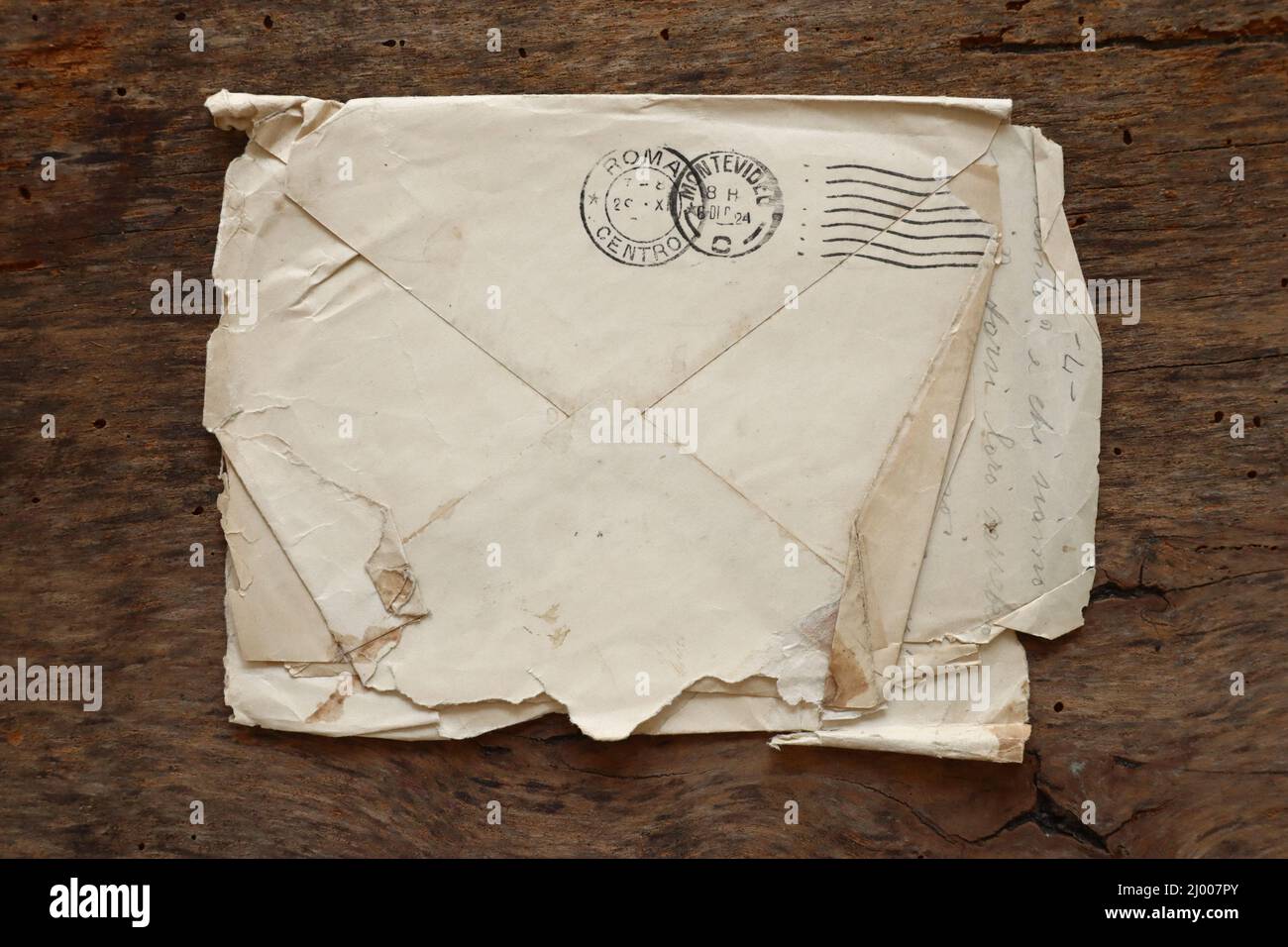 Old Envelope on a original 1800s wooden background Stock Photo - Alamy