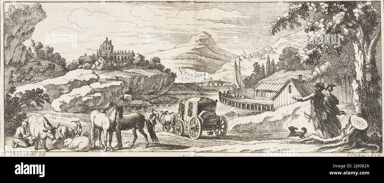 Illustration for Basedow's 'Elementary Work'. Daniel Nikolaus ...