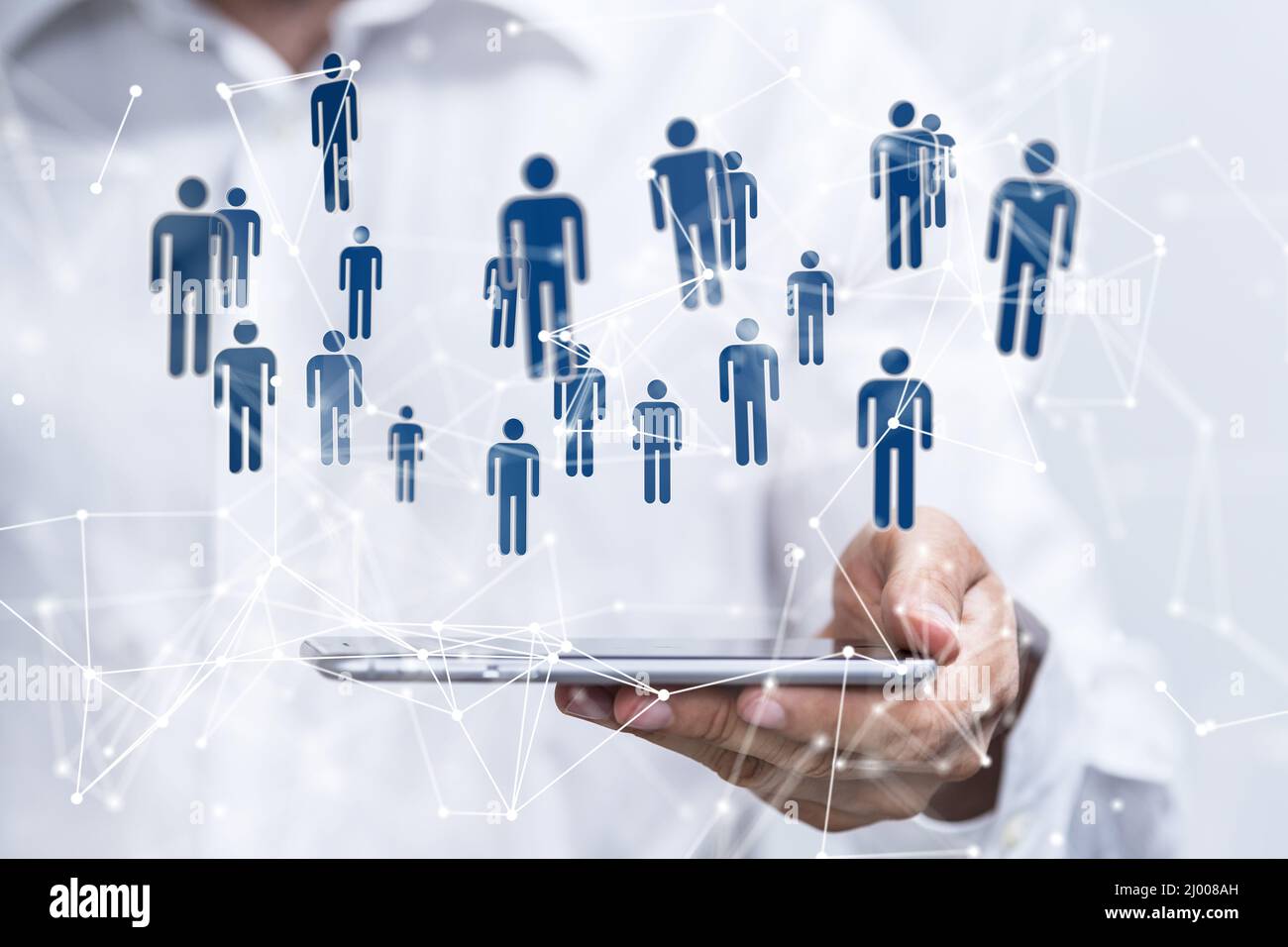 3d concept of conference team work connection digital concept with a ...