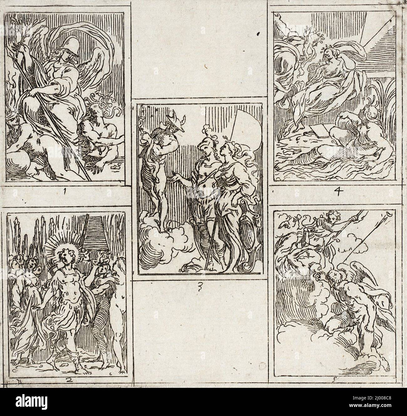 The Funeral of Agostino Carracci. Guido Reni (Italy, Bologna, 1575-1642 ...