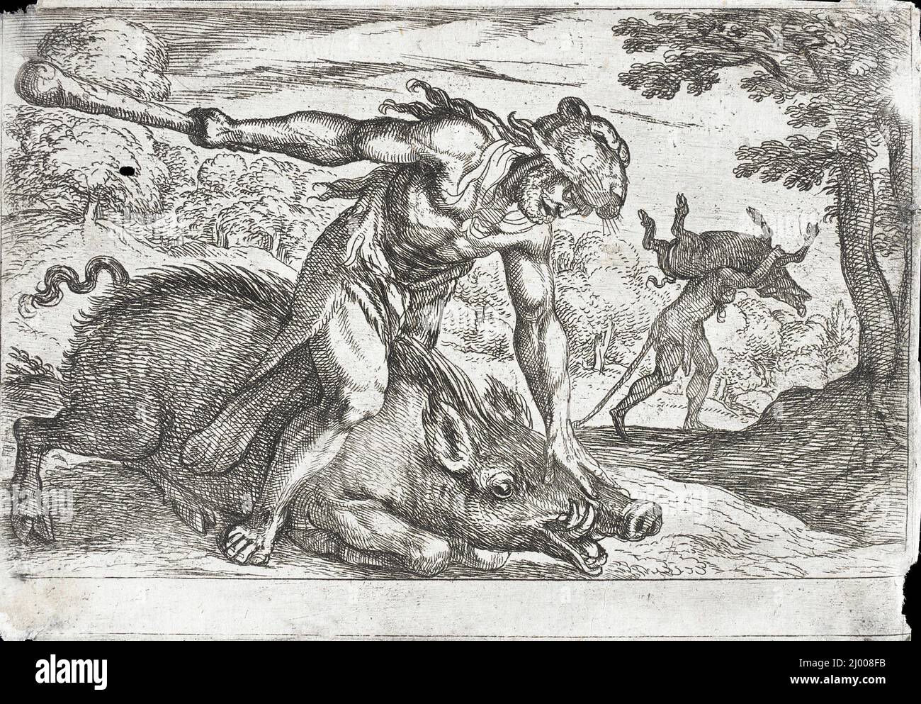 Hercules and the Boar of Erymanthus. Antonio Tempesta (Italy, Florence ...