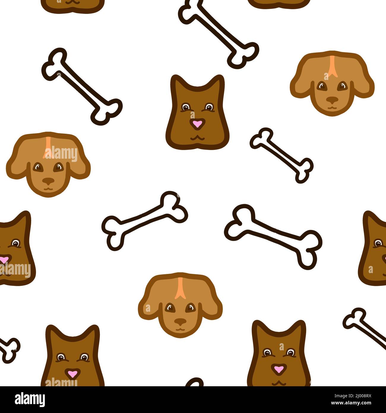 Repeating modern pattern with cartoon colorful animals for textile ...