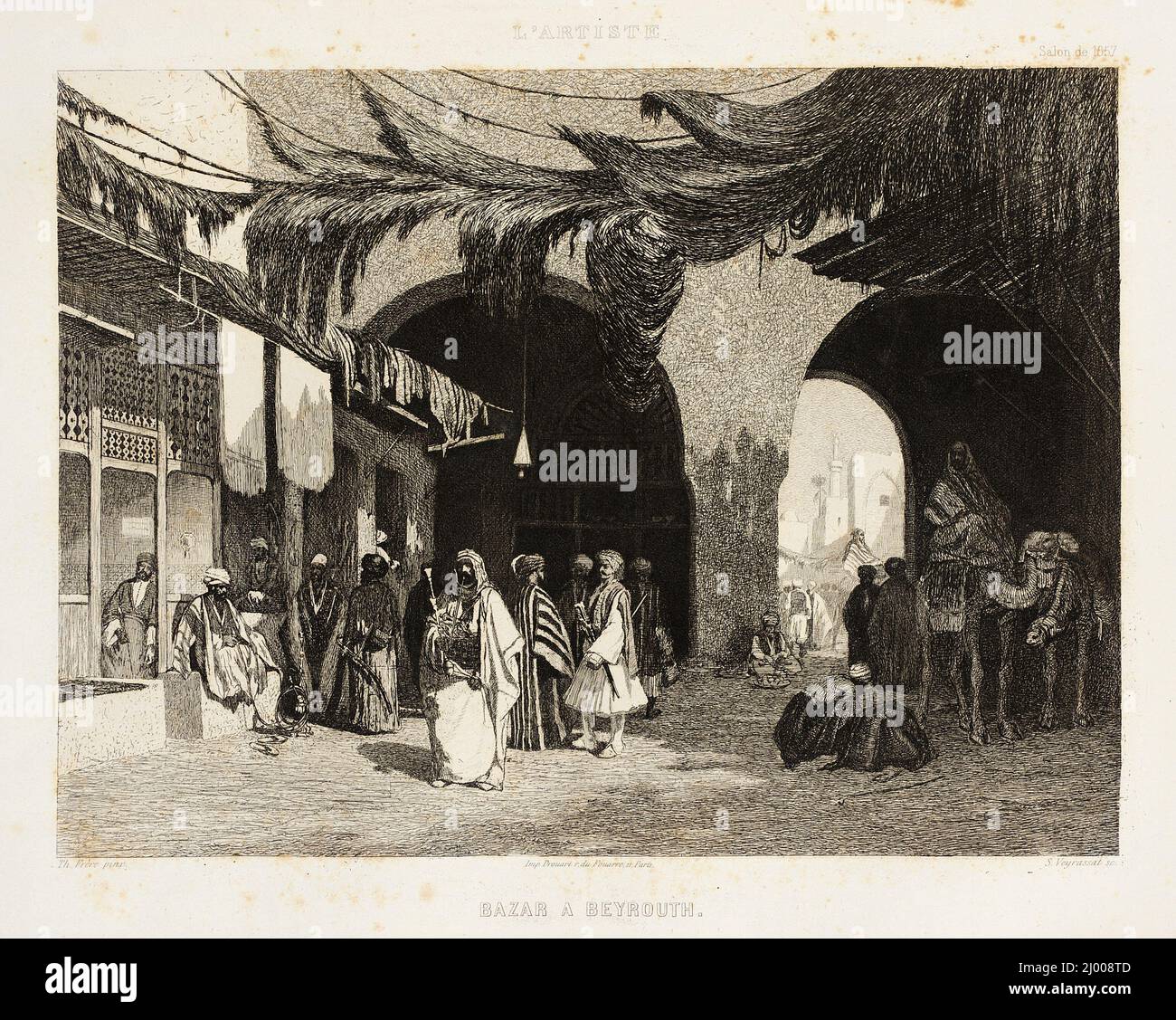 Bazar à Beyrouth. Jules Jacques Veyrassat (France, Paris, 1828-1893 ...