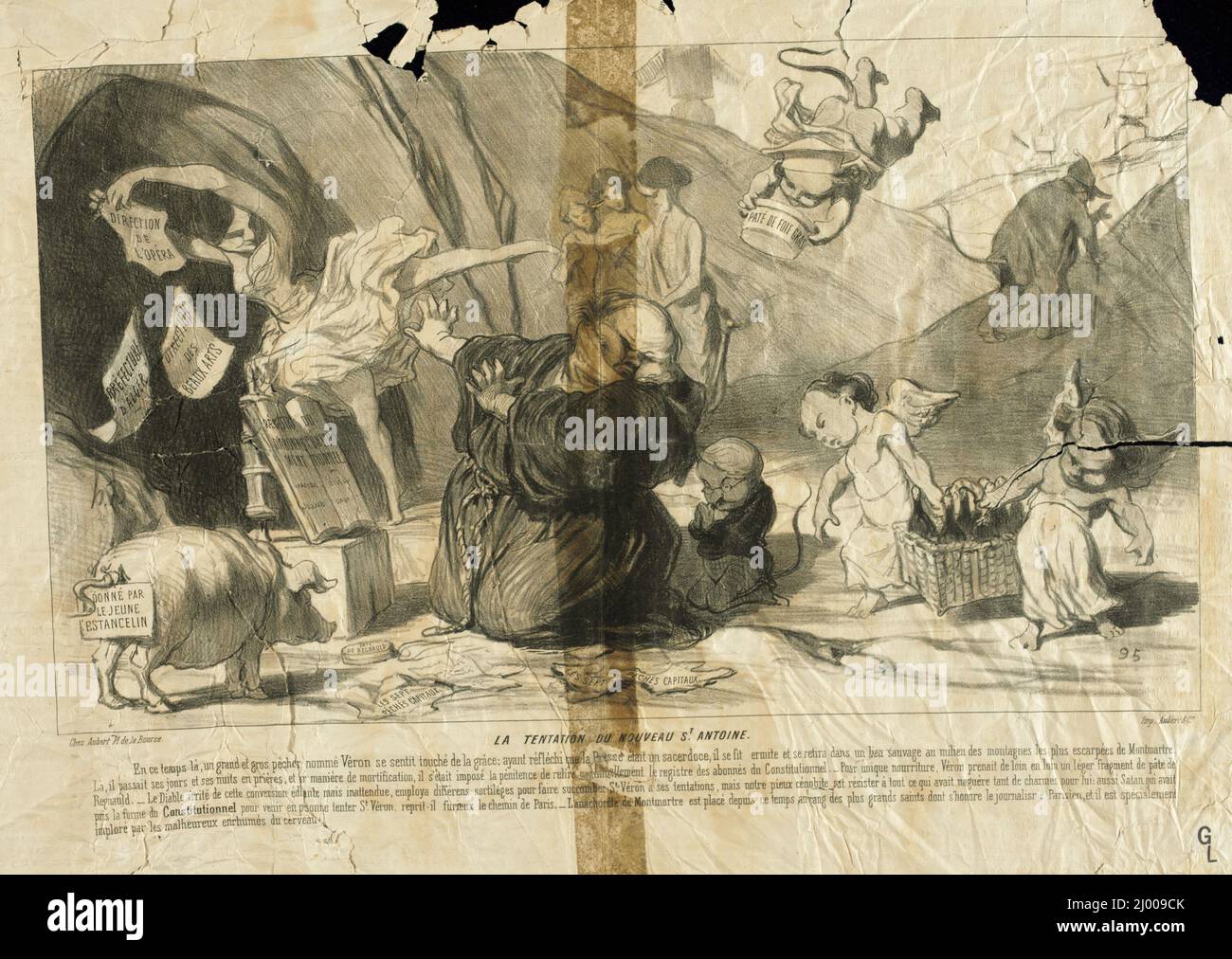 La Tentation du Nouveau St. Antoine. Honoré Daumier (France, Marseilles ...