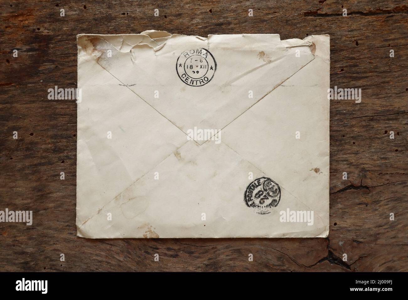 Old Envelope on a original 1800s wooden background Stock Photo - Alamy