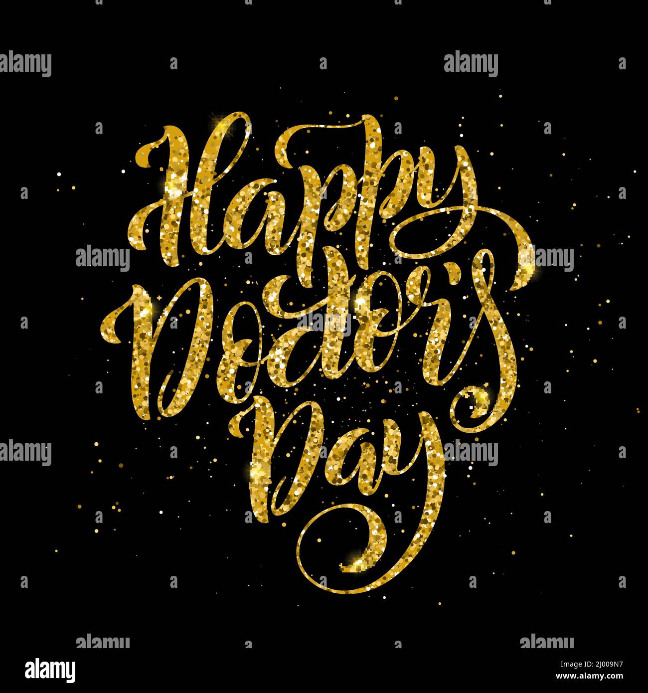 World doctors day. Template for poster with handdrawn lettering. Vector ...