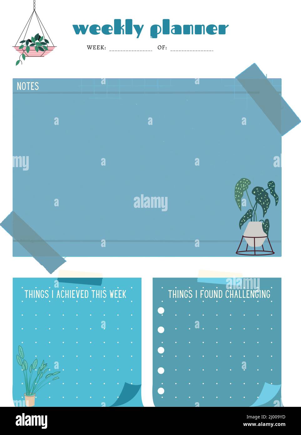 Printable weekly planner pastel Stock Vector Images - Alamy