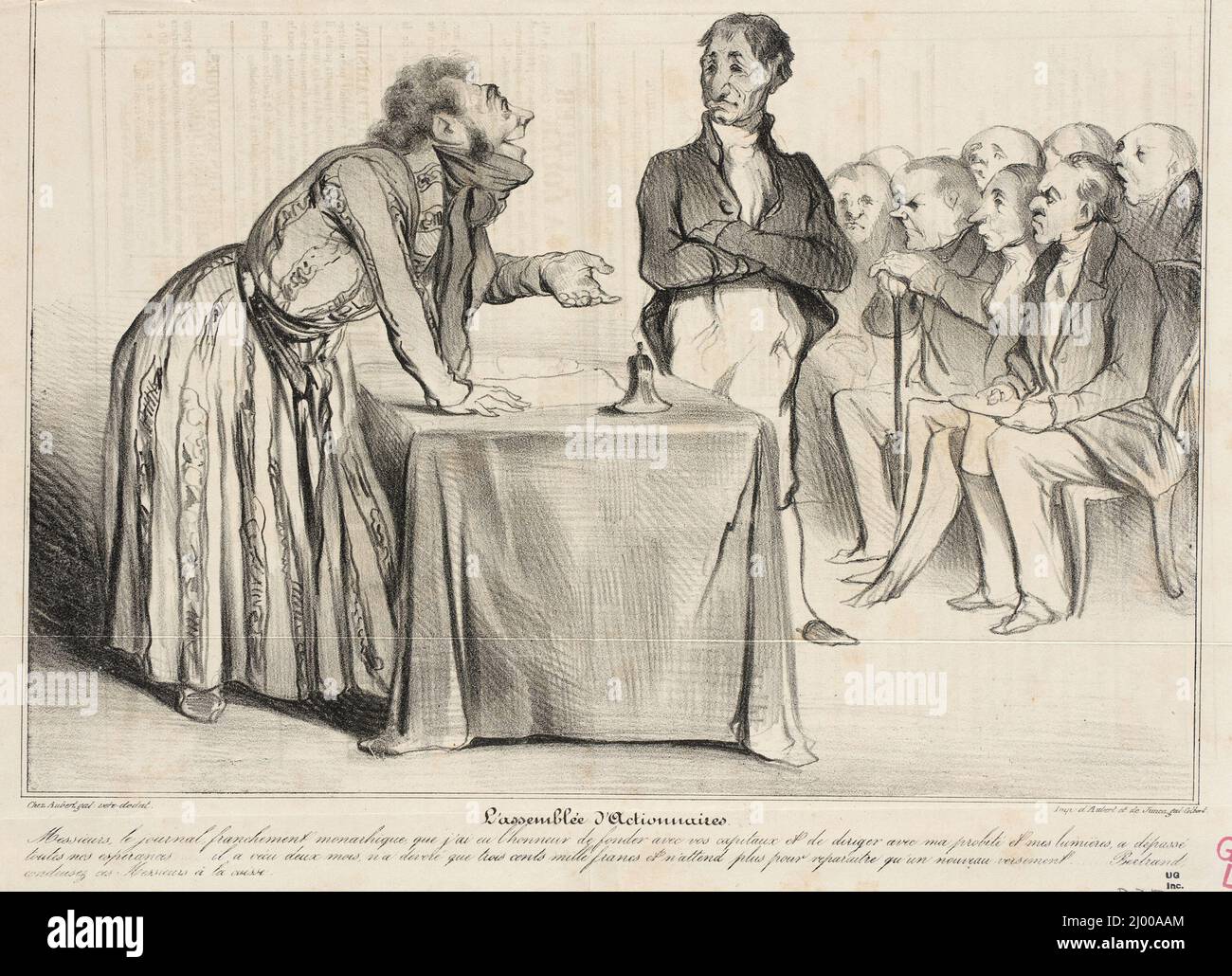 L'Assemblée d'actionnaires. Honoré Daumier (France, Marseilles, 1808 ...