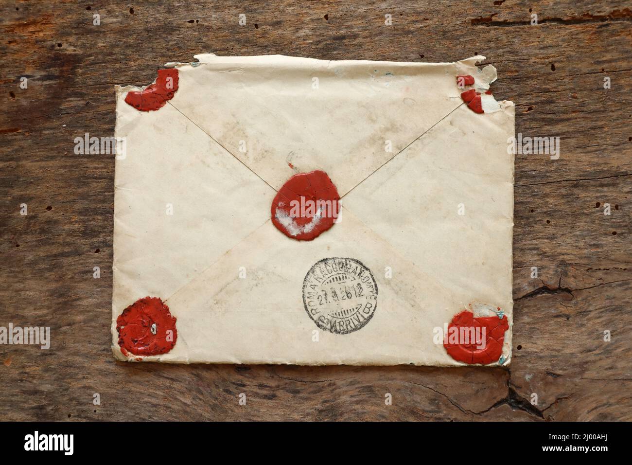 Old Envelope on a original 1800s wooden background Stock Photo - Alamy