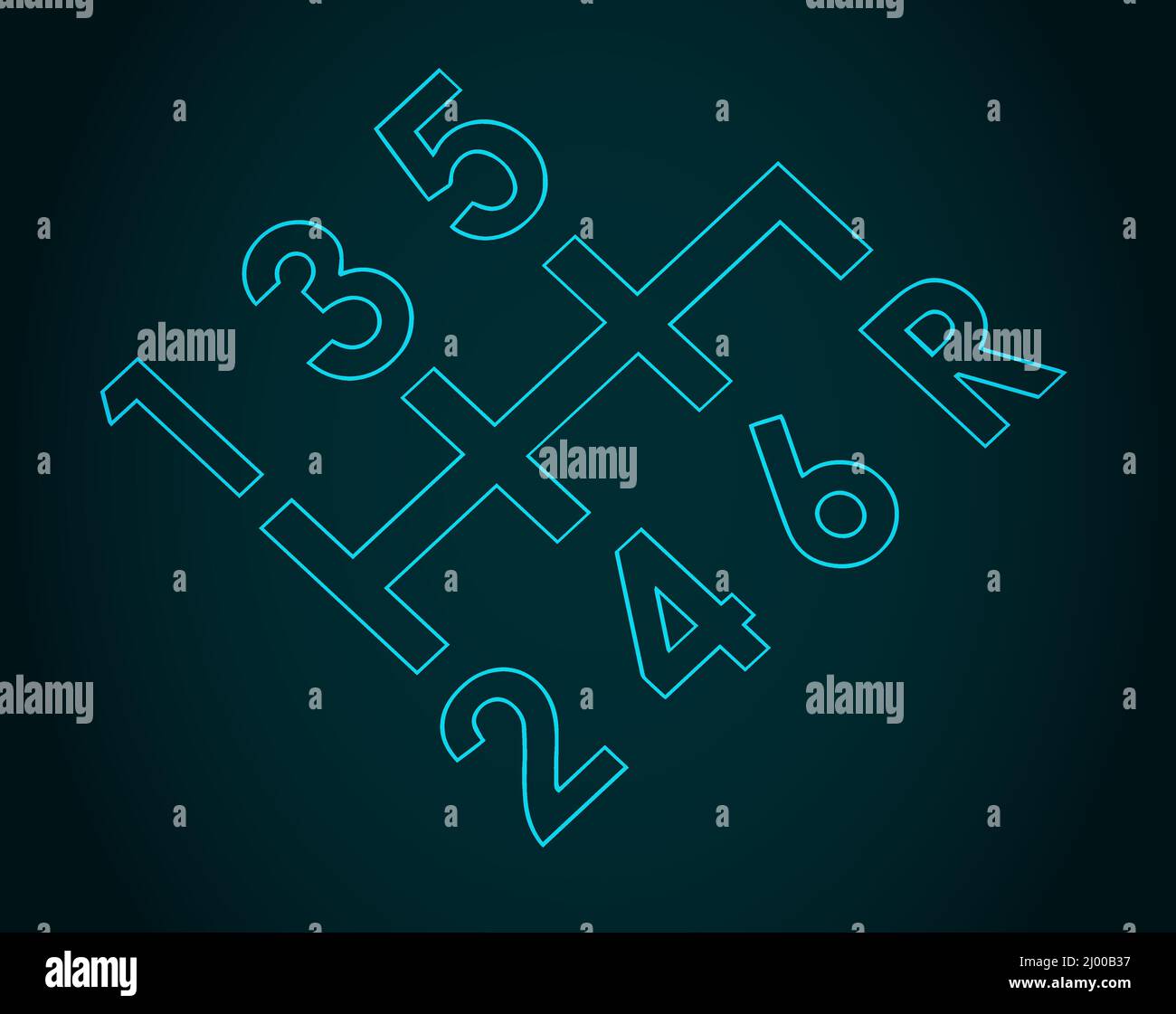 Stylized vector illustrations of gear shift knob Stock Vector Image ...