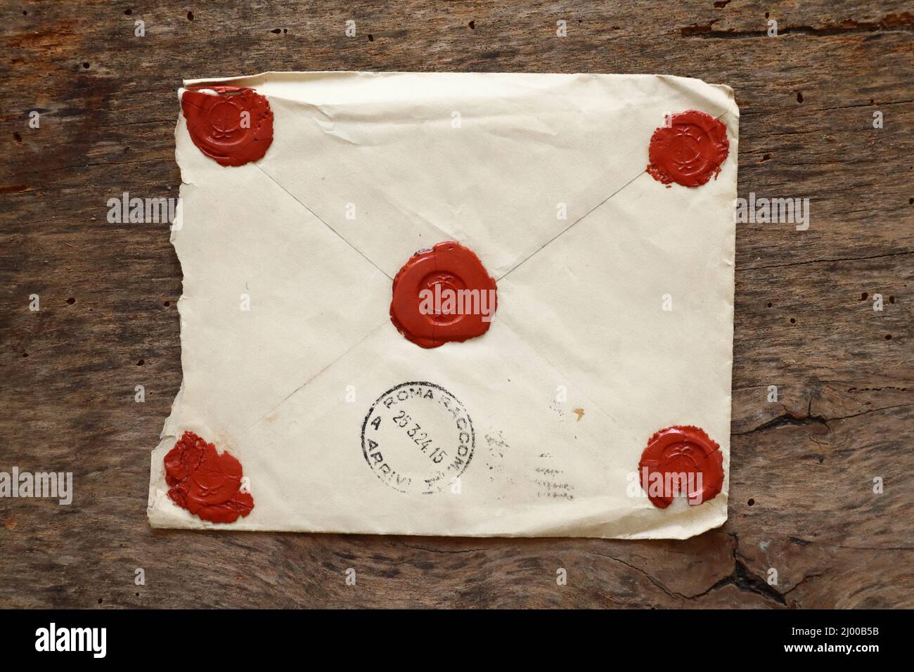 Old Envelope on a original 1800s wooden background Stock Photo - Alamy
