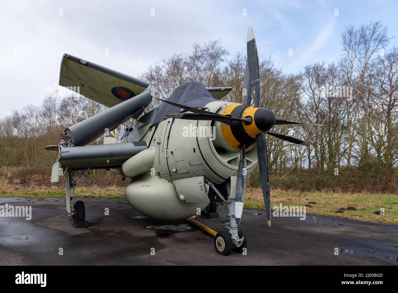 York.Yorkshire.United Kingdom.February 16th 2022.A Fairey Gannet AEW.3 ...