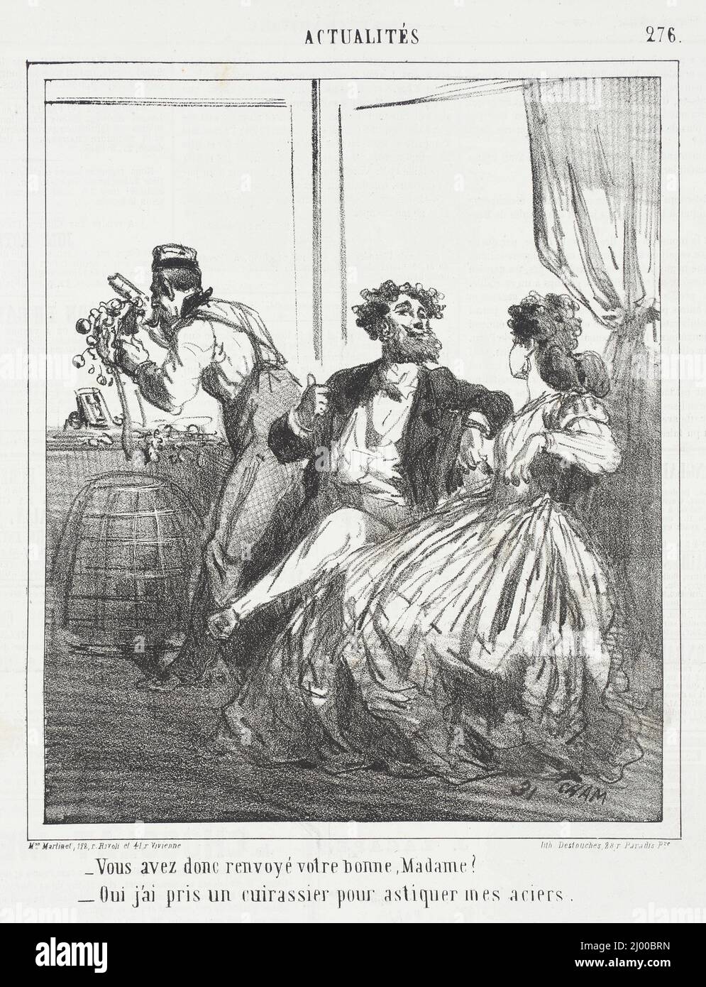 Vous avez donc renvoyé votre bonne, Madame? -Oui j'ai pris un ...