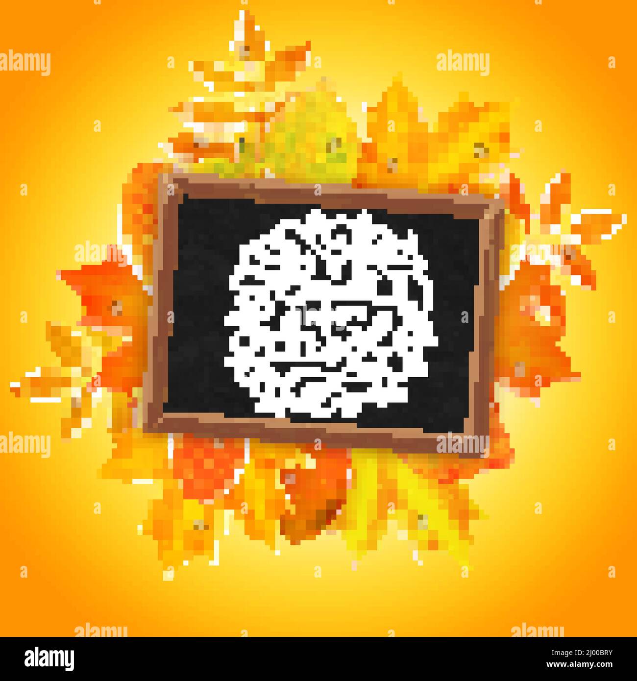 Back to school poster with hand drawn lettering, vector illustration ...