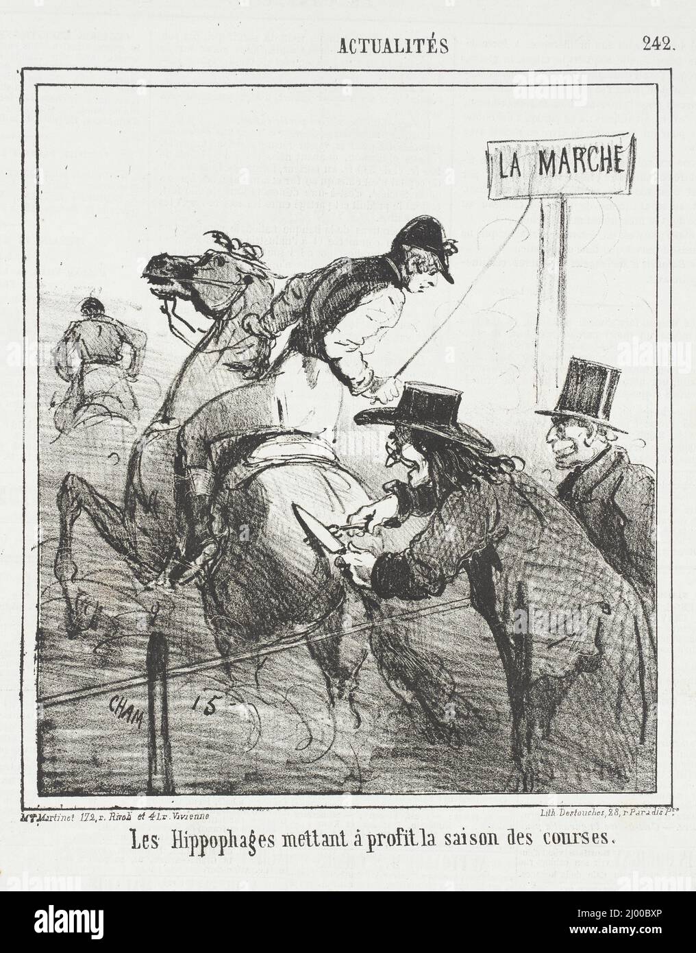 Les Hippophages mettant à profit la saison des courses.. Cham (Count ...