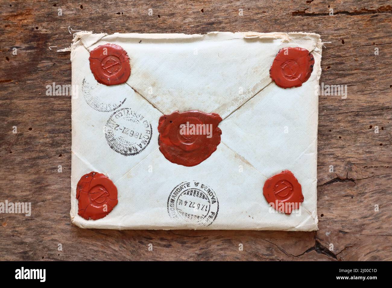 Old Envelope on a original 1800s wooden background Stock Photo - Alamy