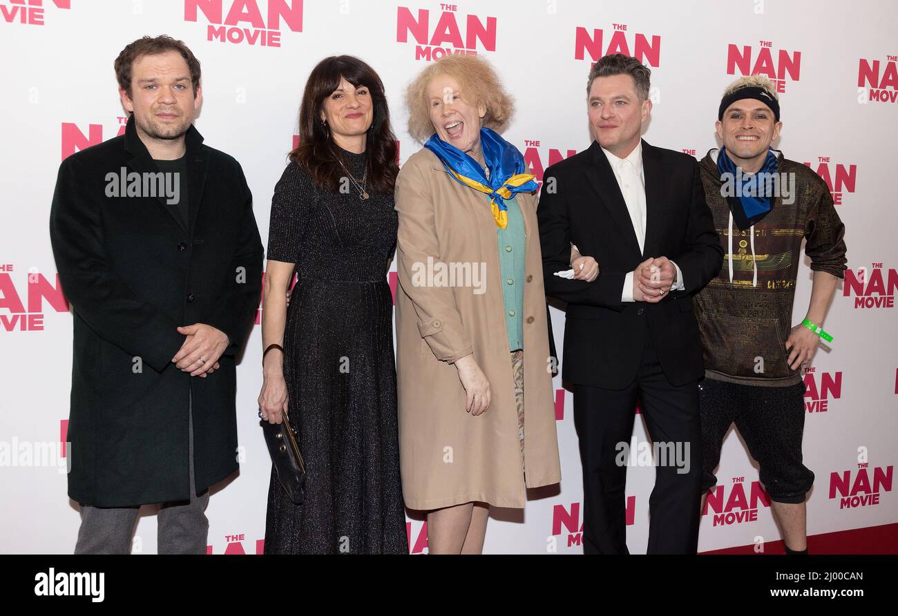 (Left to right) Jack Doolan, Niky Wardley, Catherine Tate in character ...