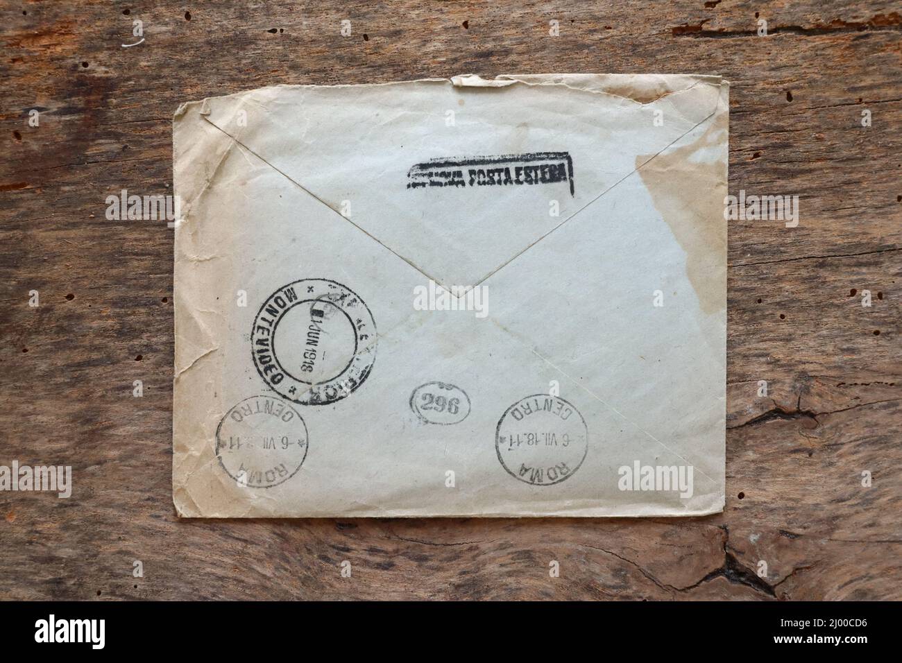 Old Envelope on a original 1800s wooden background Stock Photo - Alamy
