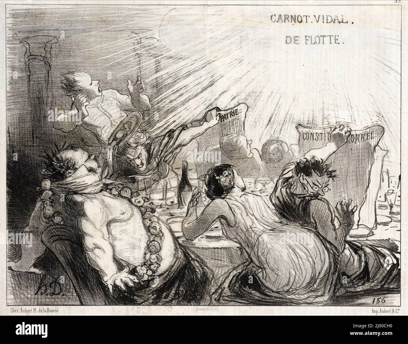 Le Festin de Baltazar-Véron. Honoré Daumier (France, Marseilles, 1808 ...