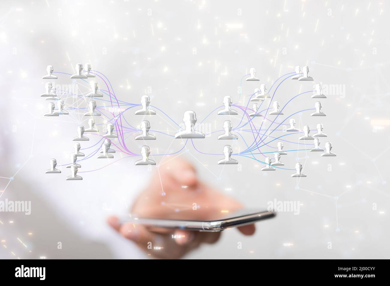 3d design of hierarchy connection team group Stock Photo - Alamy