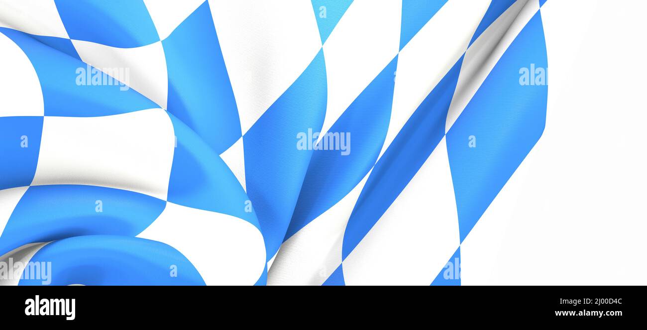 3d design of Bavaria flag of Germany as blue and white Stock Photo - Alamy