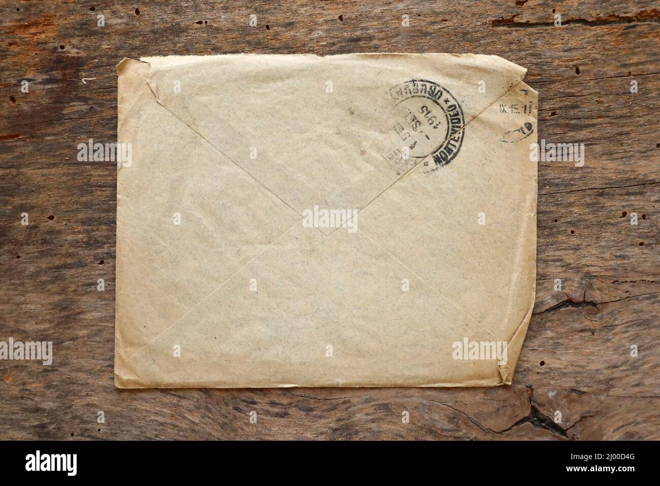 Old Envelope on a original 1800s wooden background Stock Photo - Alamy