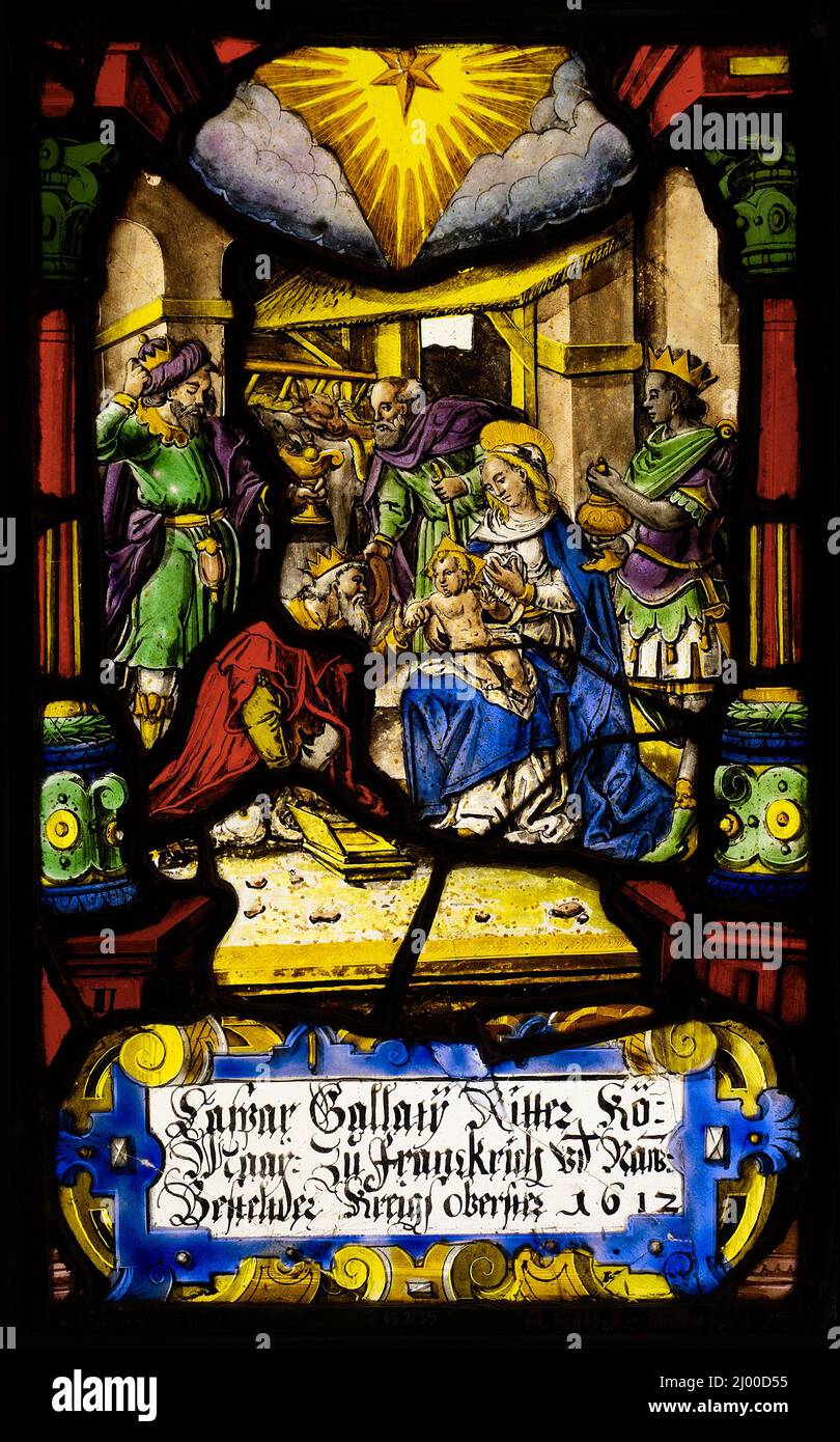 Adoration of the Magi. Switzerland, Glarus, 1612. Architecture ...