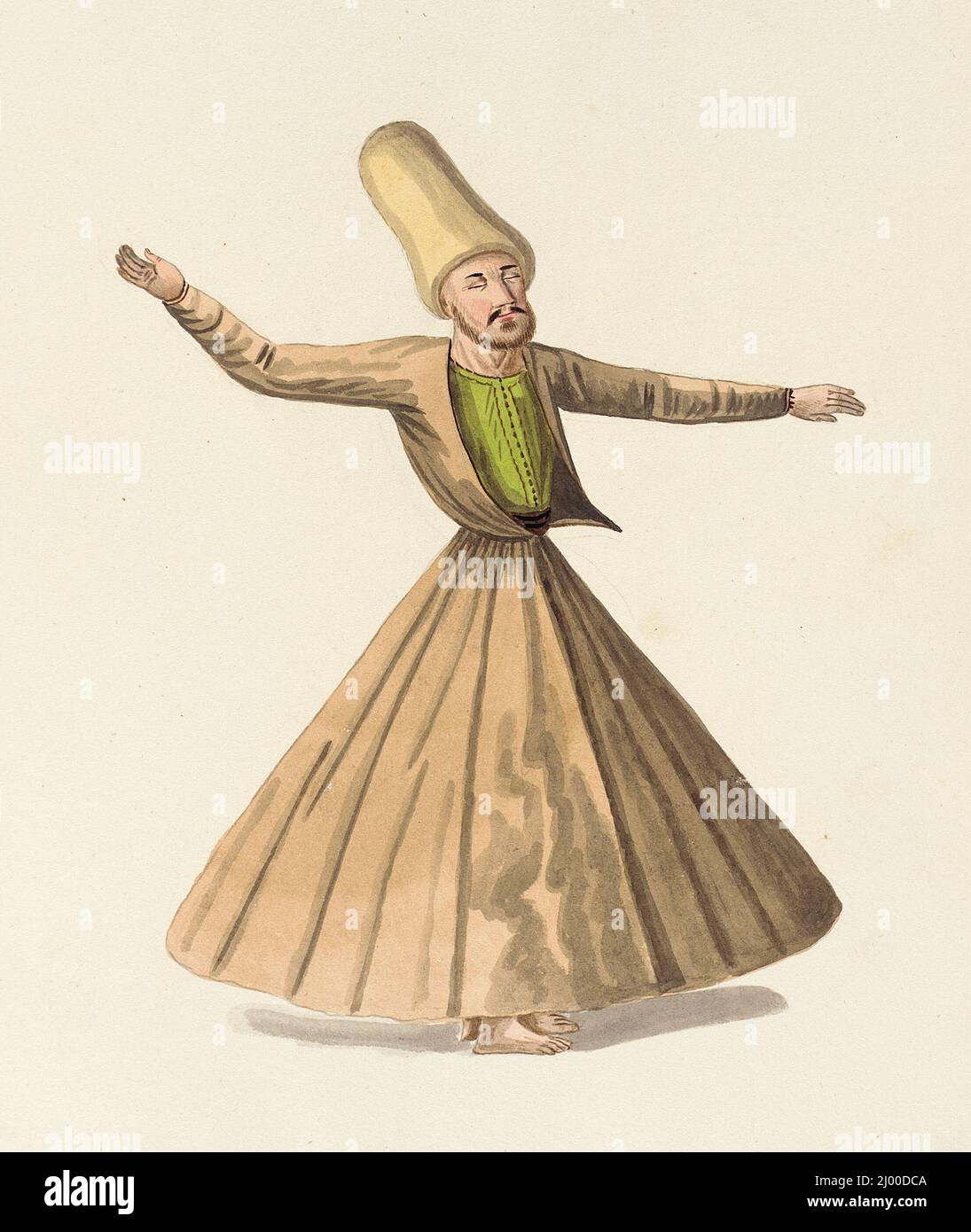 Sketch of Turkish Dress, 'Dervish'. England, circa 1700-1750. Drawings ...