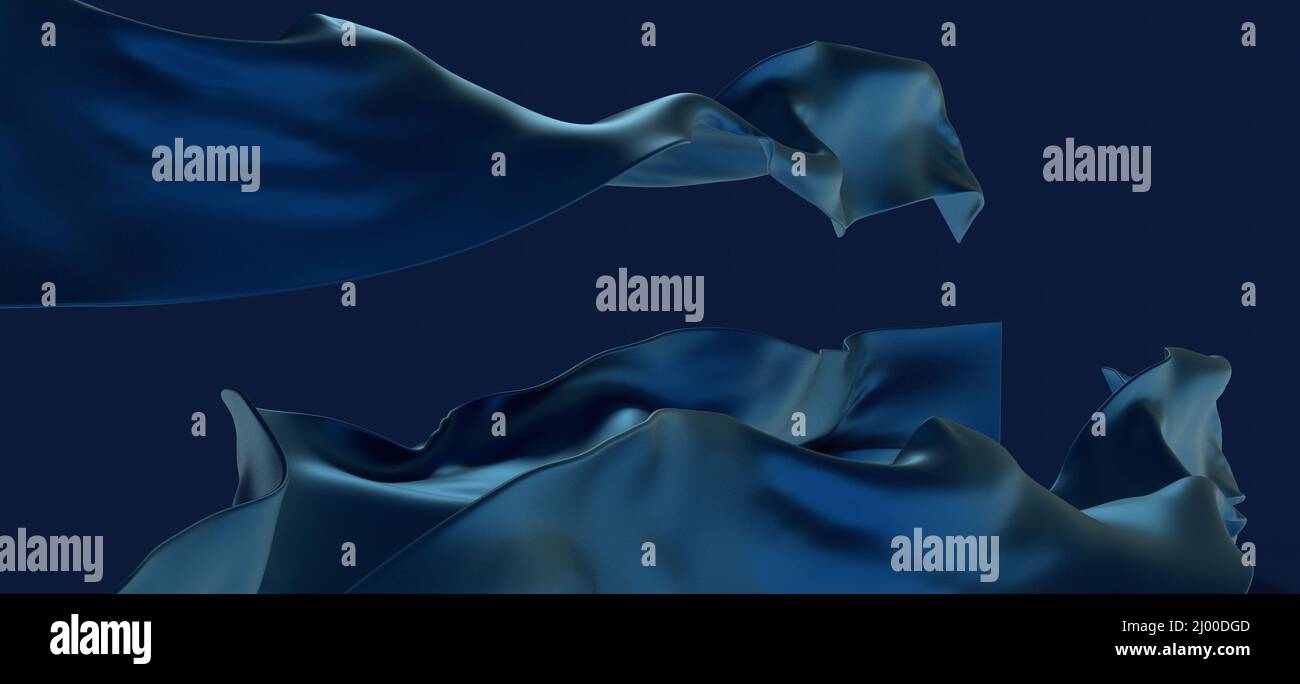 Rendering abstract blue and navy blue wave background Stock Photo - Alamy