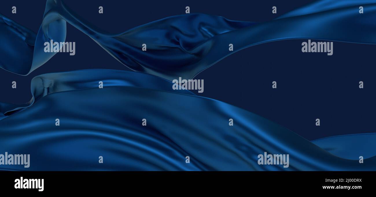 Rendering abstract blue and navy blue wave background Stock Photo - Alamy