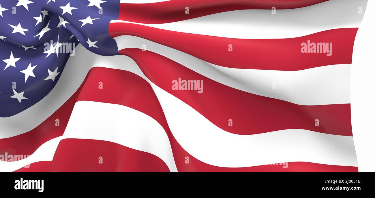 Rendered illustration of US flag Stock Photo - Alamy