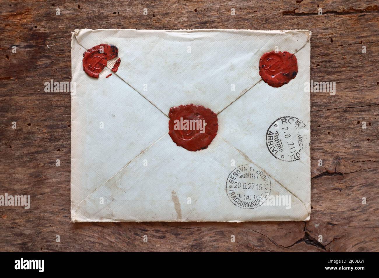 Old Envelope on a original 1800s wooden background Stock Photo - Alamy