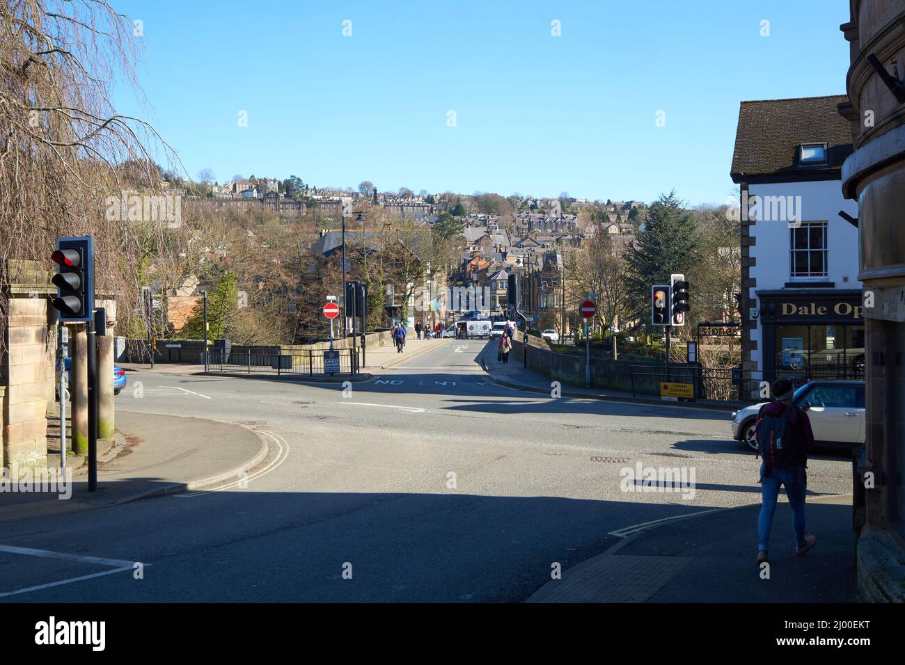 Road junction in Matlock, Derbyshire, UK Stock Photo - Alamy