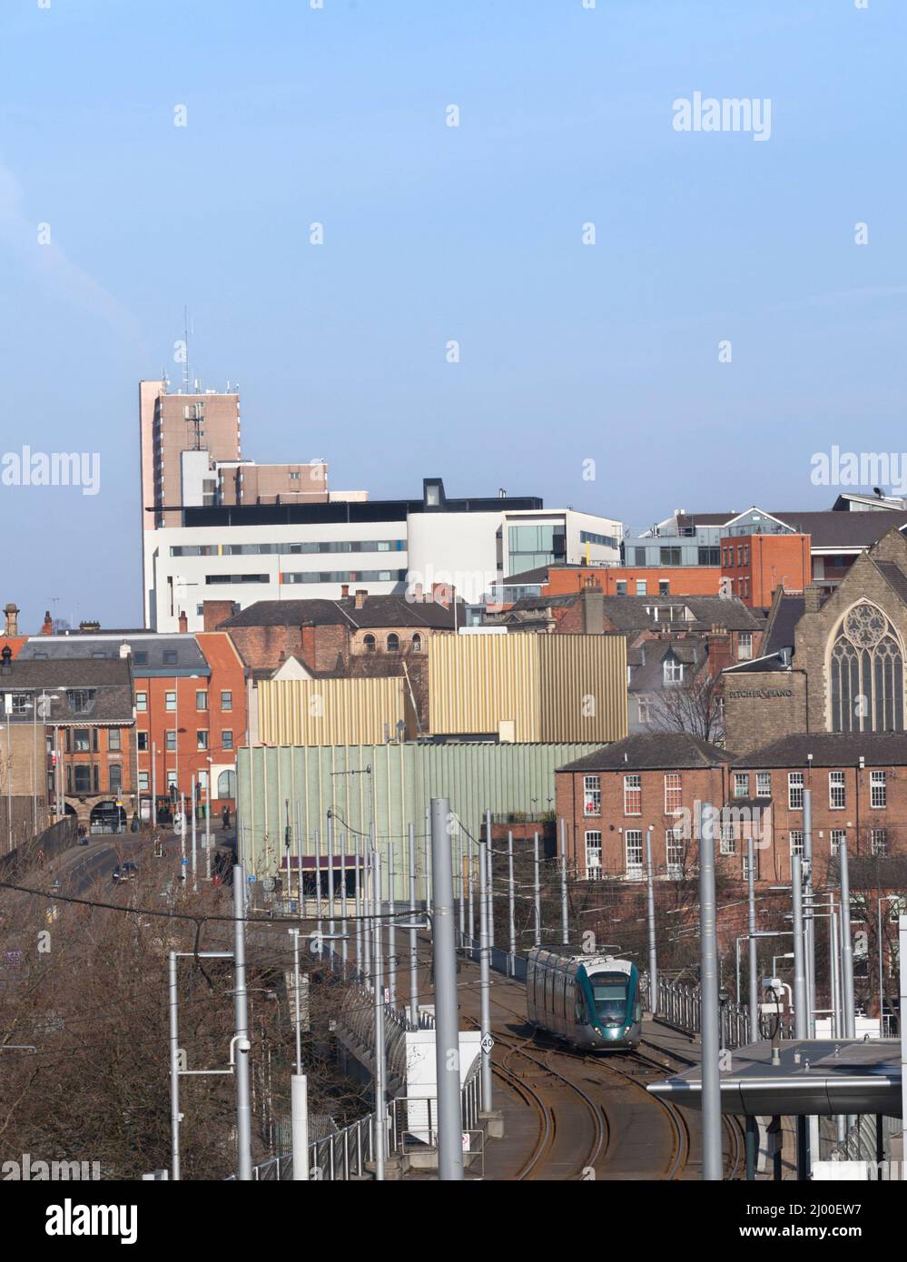 Nottingham Express transit NET Alstom Citidas tram 217 Carl Froch MBE ...