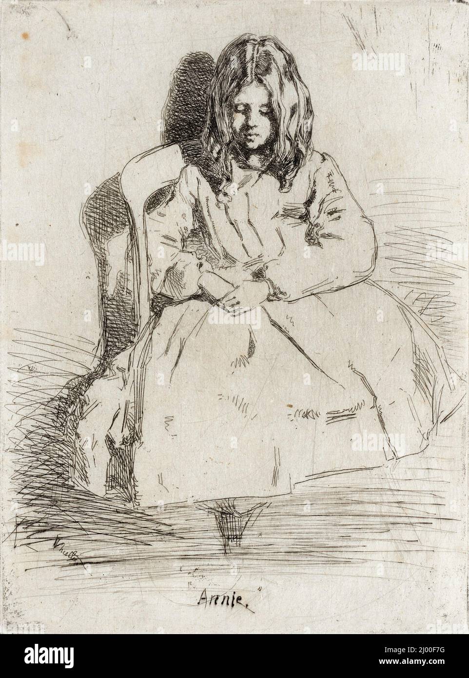 Annie Seated. James Abbott McNeill Whistler (United States, 1834-1903 ...